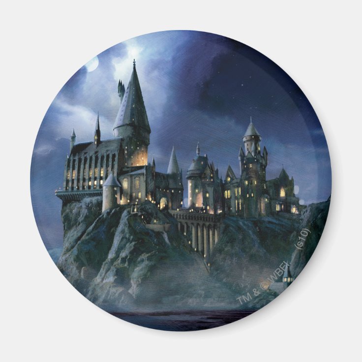 Harry Potter Castle | Moonlit Hogwarts Magnet | Zazzle