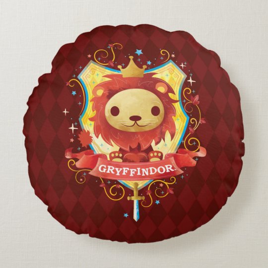 Harry Potter | Charming GRYFFINDOR™ Crest Round Pillow | Zazzle.com