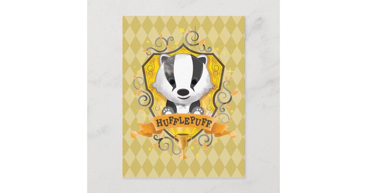 Harry Potter | Charming HUFFLEPUFF™ Crest Postcard | Zazzle