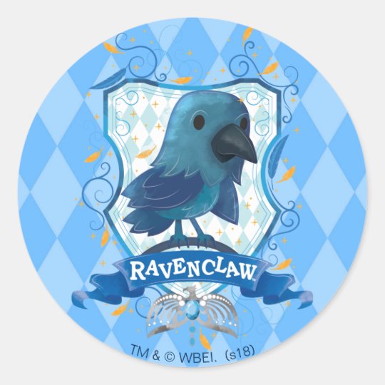 Harry Potter | Charming RAVENCLAW™ Crest Classic Round Sticker | Zazzle.com
