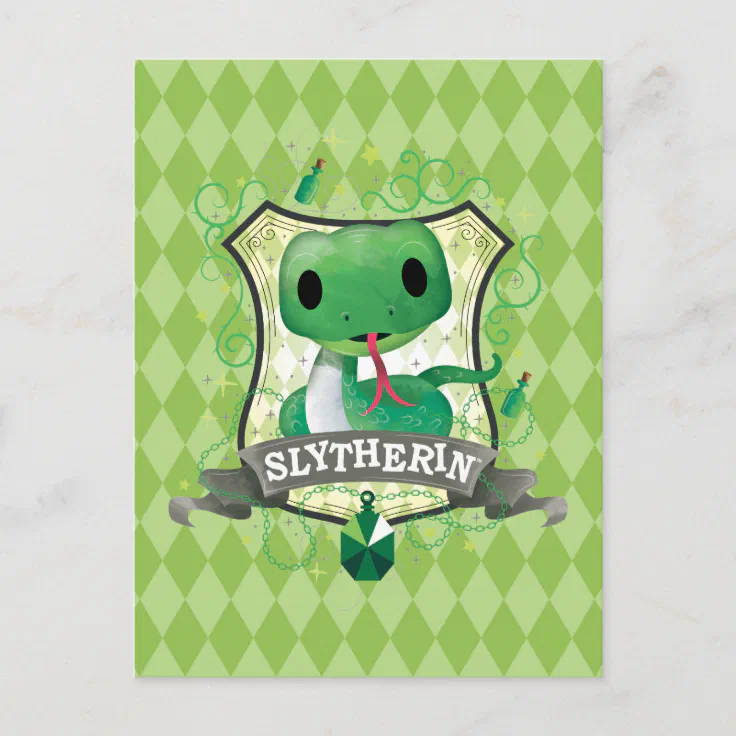 Harry Potter | Charming SLYTHERIN™ Crest Postcard | Zazzle