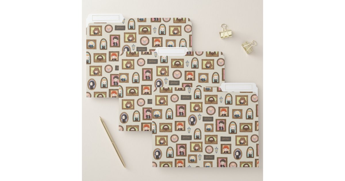 HARRY POTTER™ Chibi Picture Frame Pattern File Folder | Zazzle