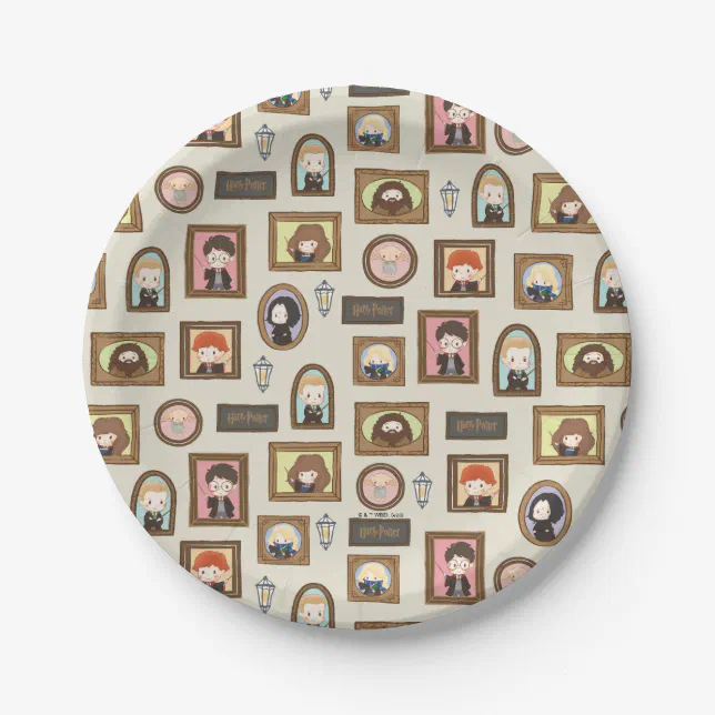 HARRY POTTER™ Chibi Picture Frame Pattern Paper Plates | Zazzle