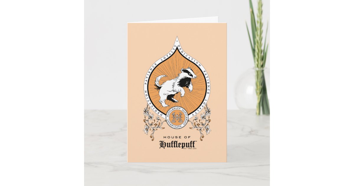 HARRY POTTER™ | Delicate Sketch HUFFLEPUFF™ Crest Card | Zazzle HARRY POTTER™ | Delicate Sketch HUFFLEPUFF™ Crest Card | Zazzle
