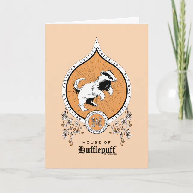 HARRY POTTER™ | Delicate Sketch HUFFLEPUFF™ Crest Card | Zazzle HARRY POTTER™ | Delicate Sketch HUFFLEPUFF™ Crest Card | Zazzle