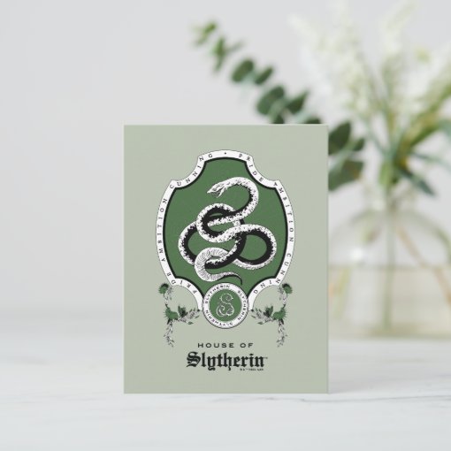 HARRY POTTER™ | Delicate Sketch SLYTHERIN™ Crest Postcard | Zazzle