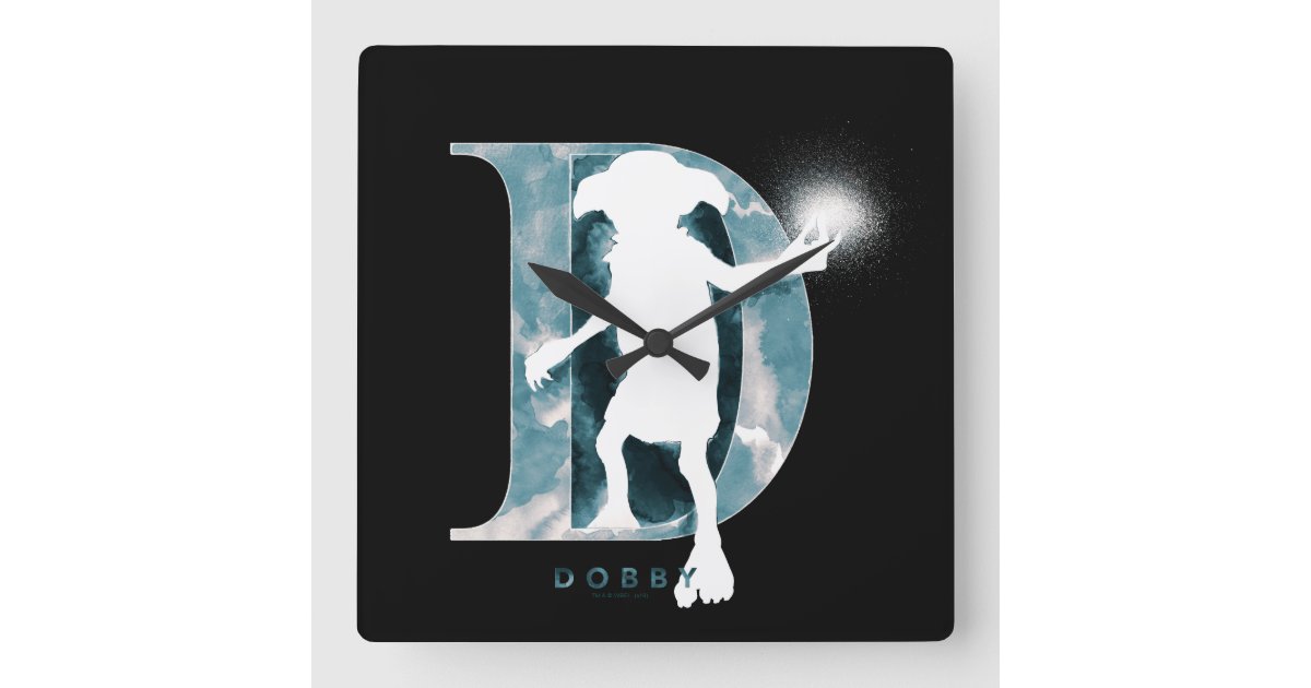 Harry Potter | Dobby Character Watercolor Square Wall Clock | Zazzle