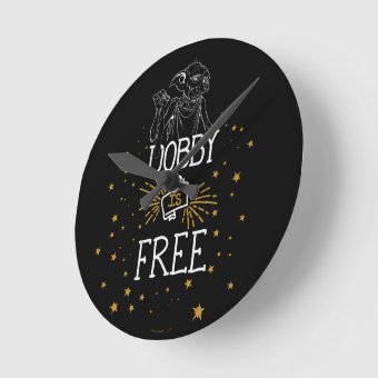Harry Potter | Dobby Is Free Round Clock | Zazzle