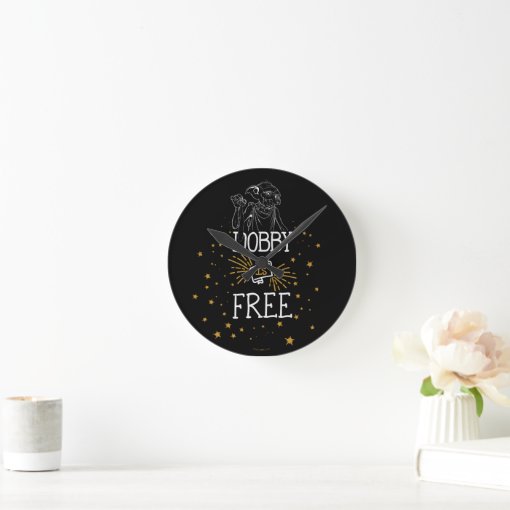 Harry Potter | Dobby Is Free Round Clock | Zazzle