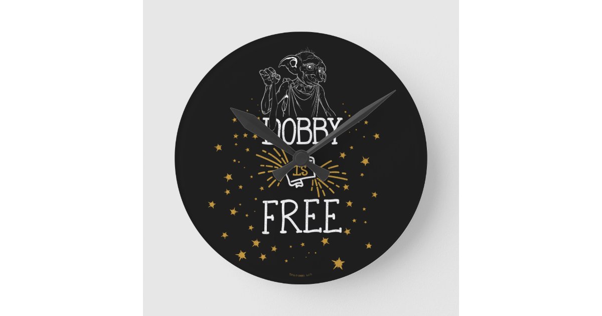 Harry Potter | Dobby Is Free Round Clock | Zazzle