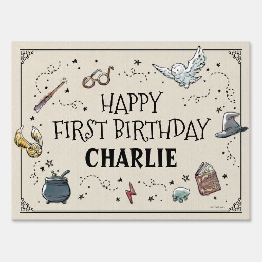 Harry Potter First Birthday Sign | Zazzle