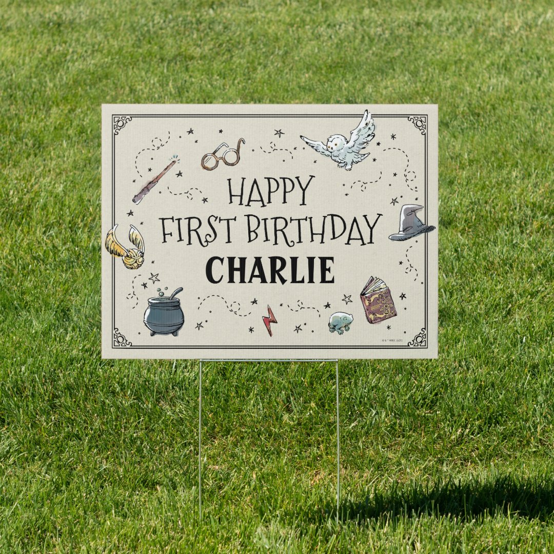 Harry Potter First Birthday Sign | Zazzle