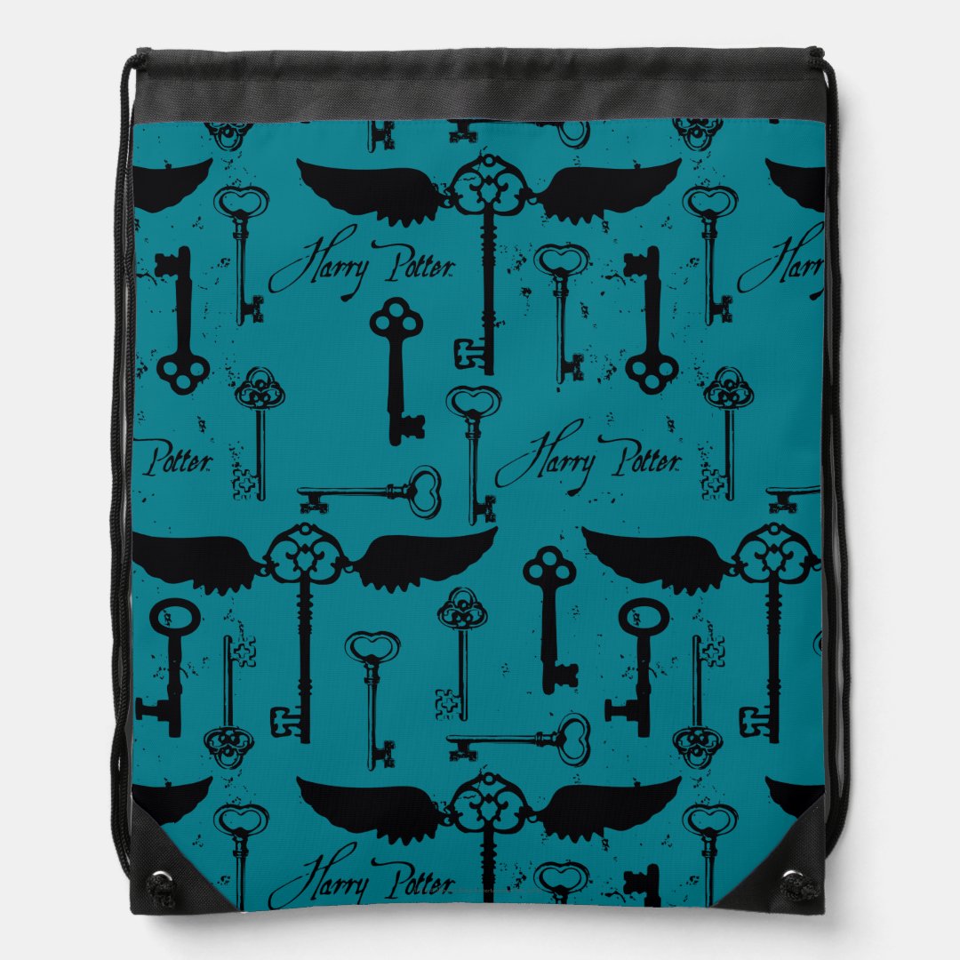 HARRY POTTER™ Flying Keys Pattern Drawstring Bag | Zazzle