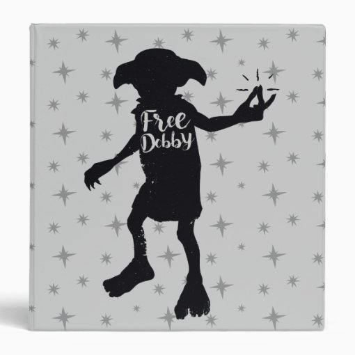 Harry Potter | "Free Dobby" Silhouette Typography 3 Ring Binder | Zazzle