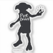 Harry Potter | "Free Dobby" Silhouette Typography Sticker | Zazzle