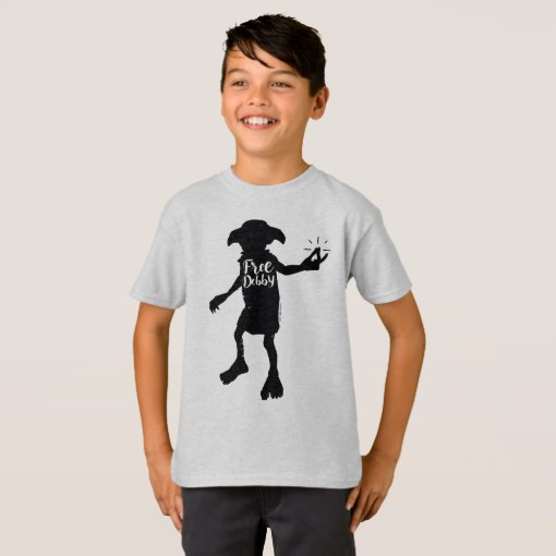Harry Potter | "Free Dobby" Silhouette Typography T-Shirt | Zazzle