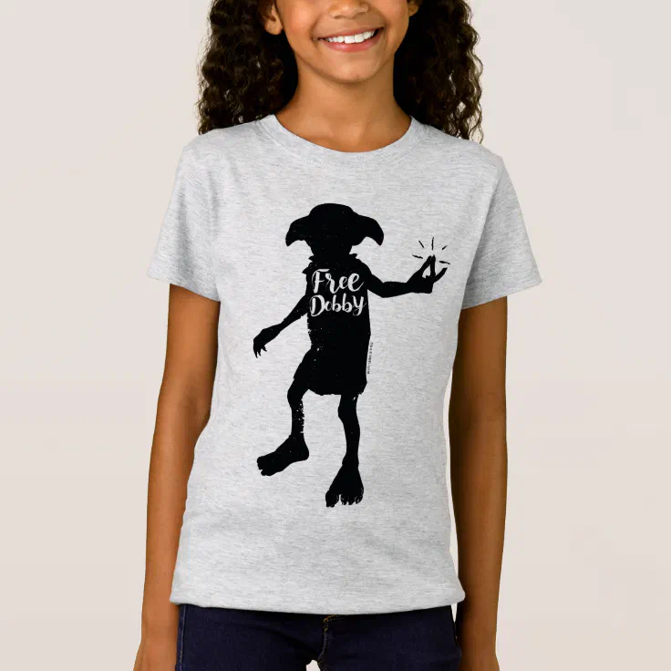 Harry Potter| "Free Dobby" Silhouette Typography T-Shirt | Zazzle