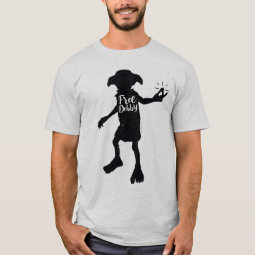 Harry Potter | "Free Dobby" Silhouette Typography T-Shirt | Zazzle