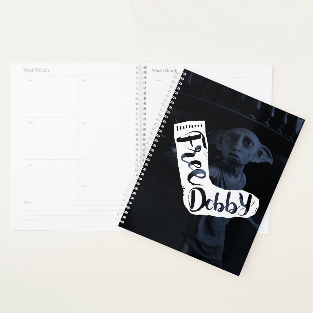 Harry Potter | "Free Dobby" Sock Typography Planner | Zazzle