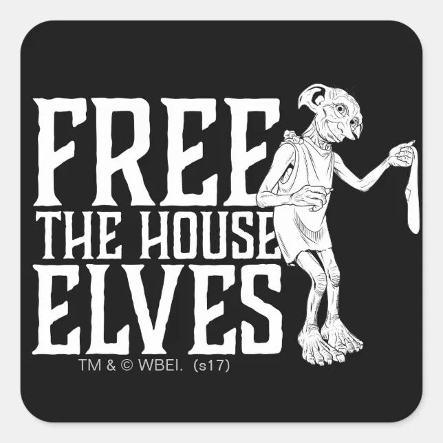 Harry Potter | Free The House Elves Square Sticker | Zazzle