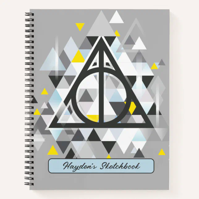 Harry Potter | Geometric Deathly Hallows Drawing Notebook | Zazzle