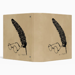 Harry Potter | Glasses And Quill Binder | Zazzle