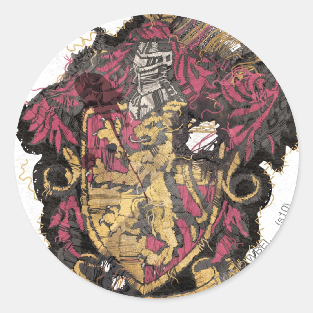 Harry Potter | Gryffindor Crest - Destroyed Classic Round Sticker | Zazzle