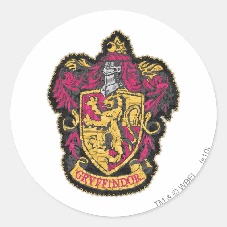 Harry Potter | Gryffindor House Crest Classic Round Sticker | Zazzle