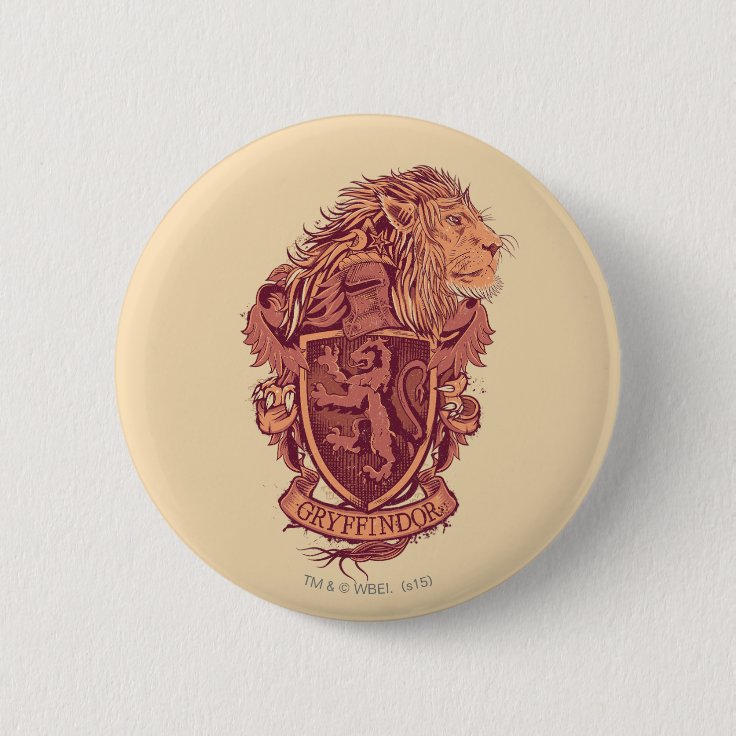 Harry Potter | Gryffindor Lion Crest Button | Zazzle