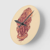 Harry Potter | Gryffindor Lion Crest Round Clock | Zazzle