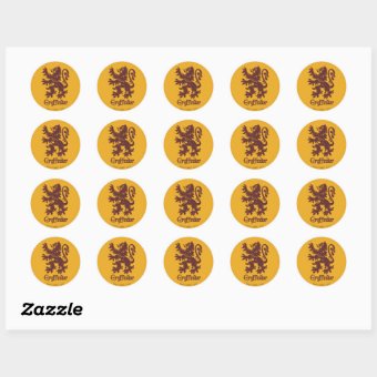 Harry Potter | Gryffindor Lion Graphic Classic Round Sticker | Zazzle
