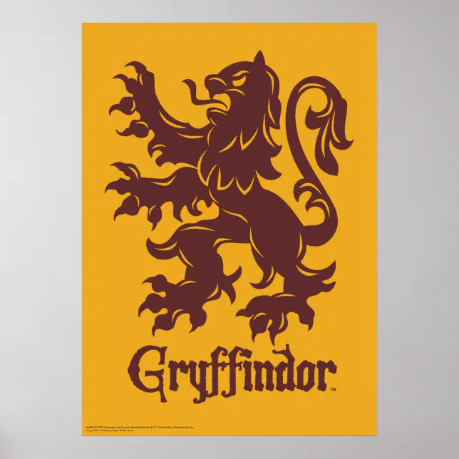Harry Potter | Gryffindor Lion Graphic Poster | Zazzle