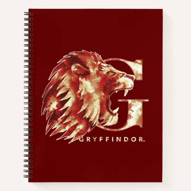 Harry Potter | GRYFFINDOR™ Lion Watercolor Notebook | Zazzle