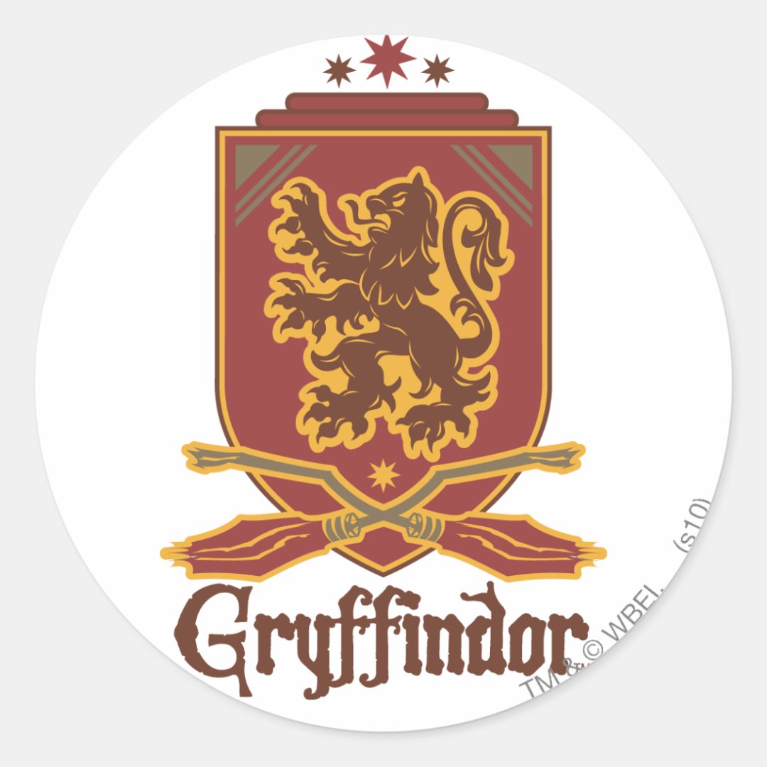 Harry Potter | Gryffindor QUIDDITCH™ Badge Classic Round Sticker | Zazzle