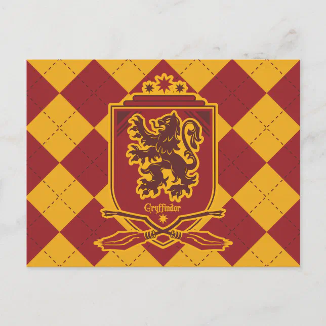 Harry Potter | Gryffindor QUIDDITCH™ Crest Postcard | Zazzle