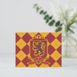 Harry Potter| Gryffindor QUIDDITCH™ Crest Postcard | Zazzle