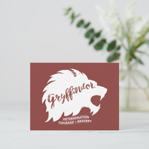 Harry Potter | GRYFFINDOR™ Silhouette Typography Postcard | Zazzle