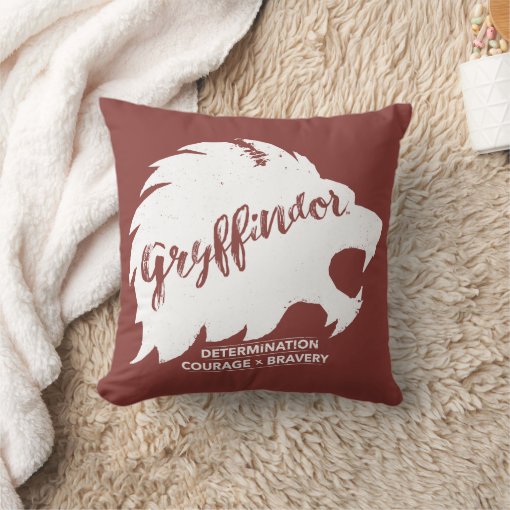 Harry Potter | GRYFFINDOR™ Silhouette Typography Throw Pillow | Zazzle