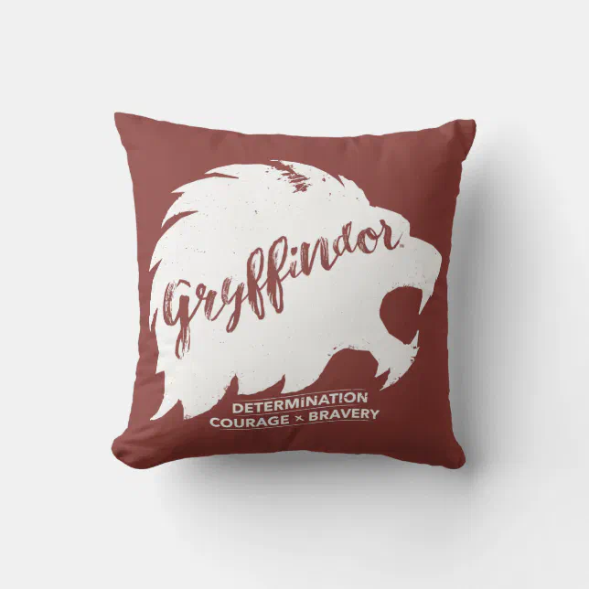 Harry Potter | GRYFFINDOR™ Silhouette Typography Throw Pillow | Zazzle
