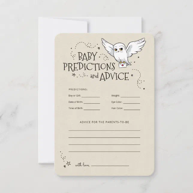 Harry Potter - Hedwig | Baby Predictions & Advice Invitation | Zazzle