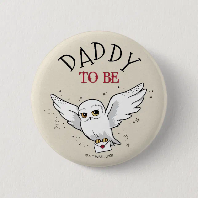 Harry Potter | Hedwig Baby Shower | Daddy To Be Button | Zazzle