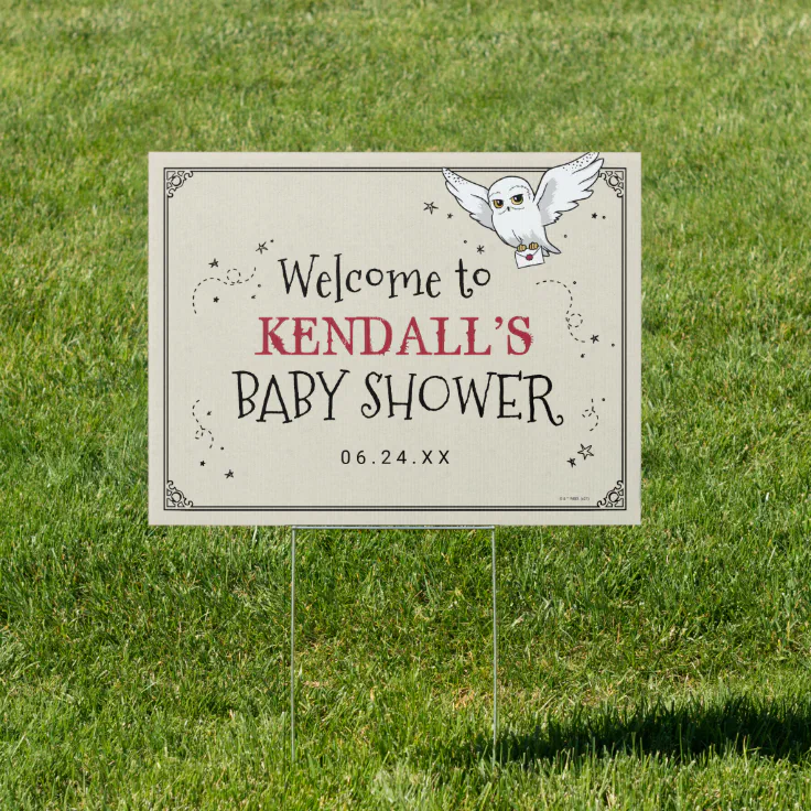 Harry Potter | Hedwig Baby Shower Sign | Zazzle