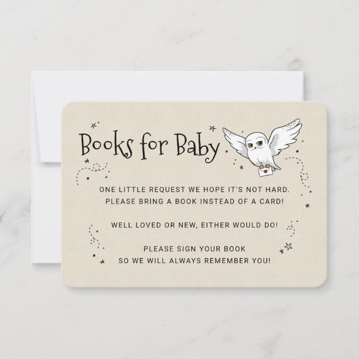 Harry Potter | Hedwig - Books for Baby Invitation | Zazzle.com