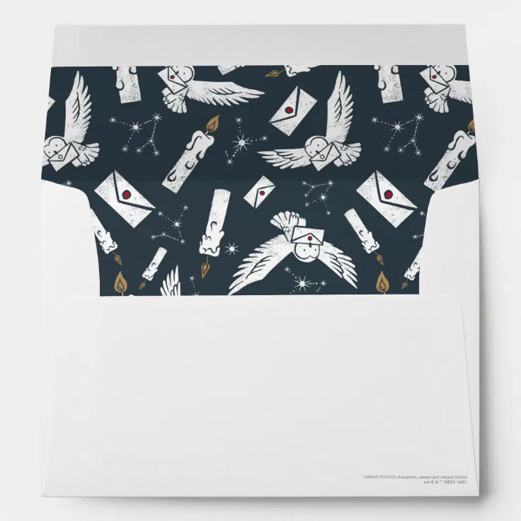 HARRY POTTER™ Hedwig Delivering Letters Pattern Envelope | Zazzle