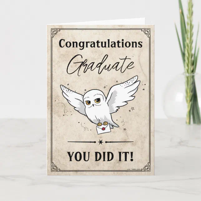 Harry Potter | Hedwig Graduation Card | Zazzle