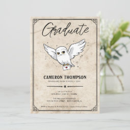 Harry Potter | Hedwig Graduation Party Invitation | Zazzle