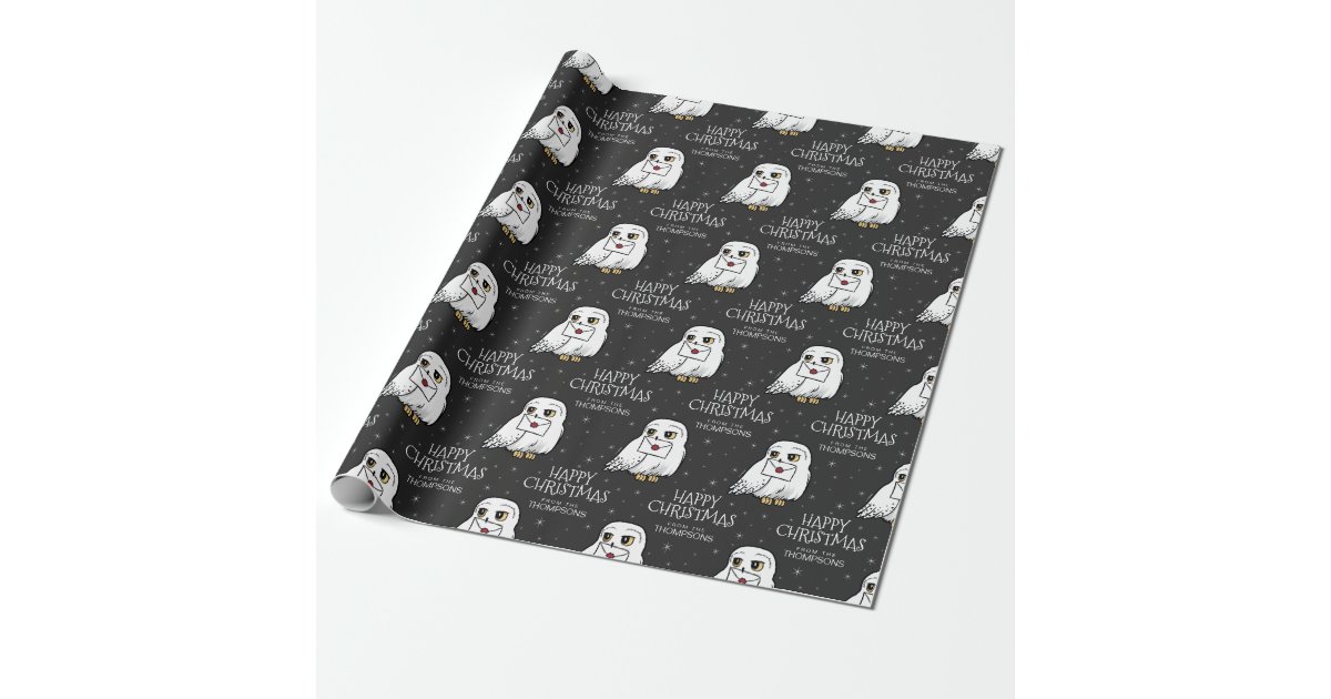 Harry Potter | Hedwig - Happy Christmas Wrapping Paper | Zazzle