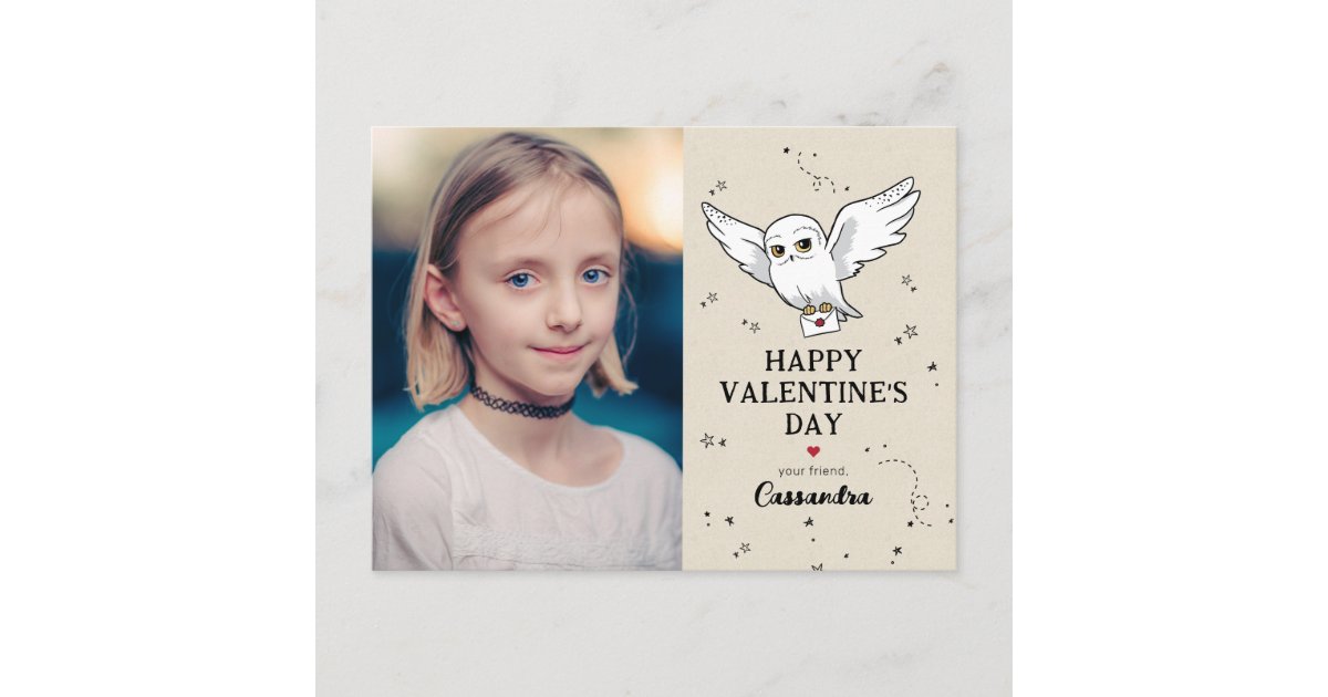 Harry Potter | Hedwig Happy Valentine's Day Postcard | Zazzle