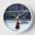 HARRY POTTER™ & Hedwig in HOGWARTS™ Courtyard Clock | Zazzle
