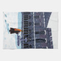 HARRY POTTER™ & Hedwig in HOGWARTS™ Courtyard Kitchen Towel | Zazzle